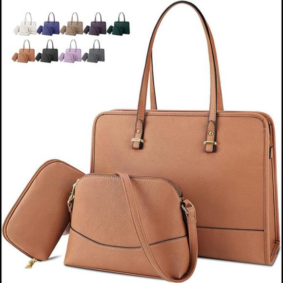 Bags | Designer 3 Pcs Tote Bag Set Leather Purses And Handbags For ...